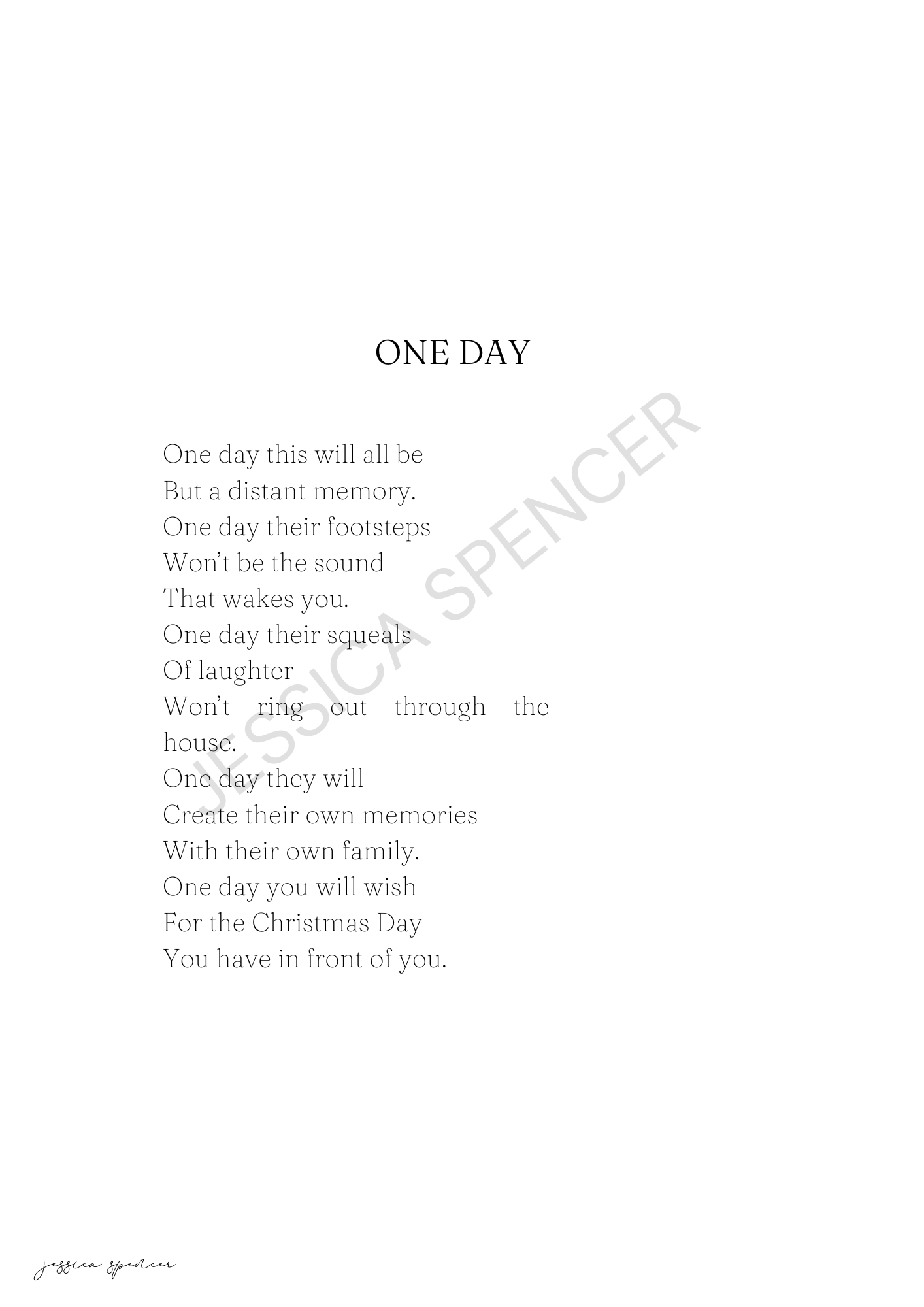 One Day (Christmas Poem) – Adored Illustrations