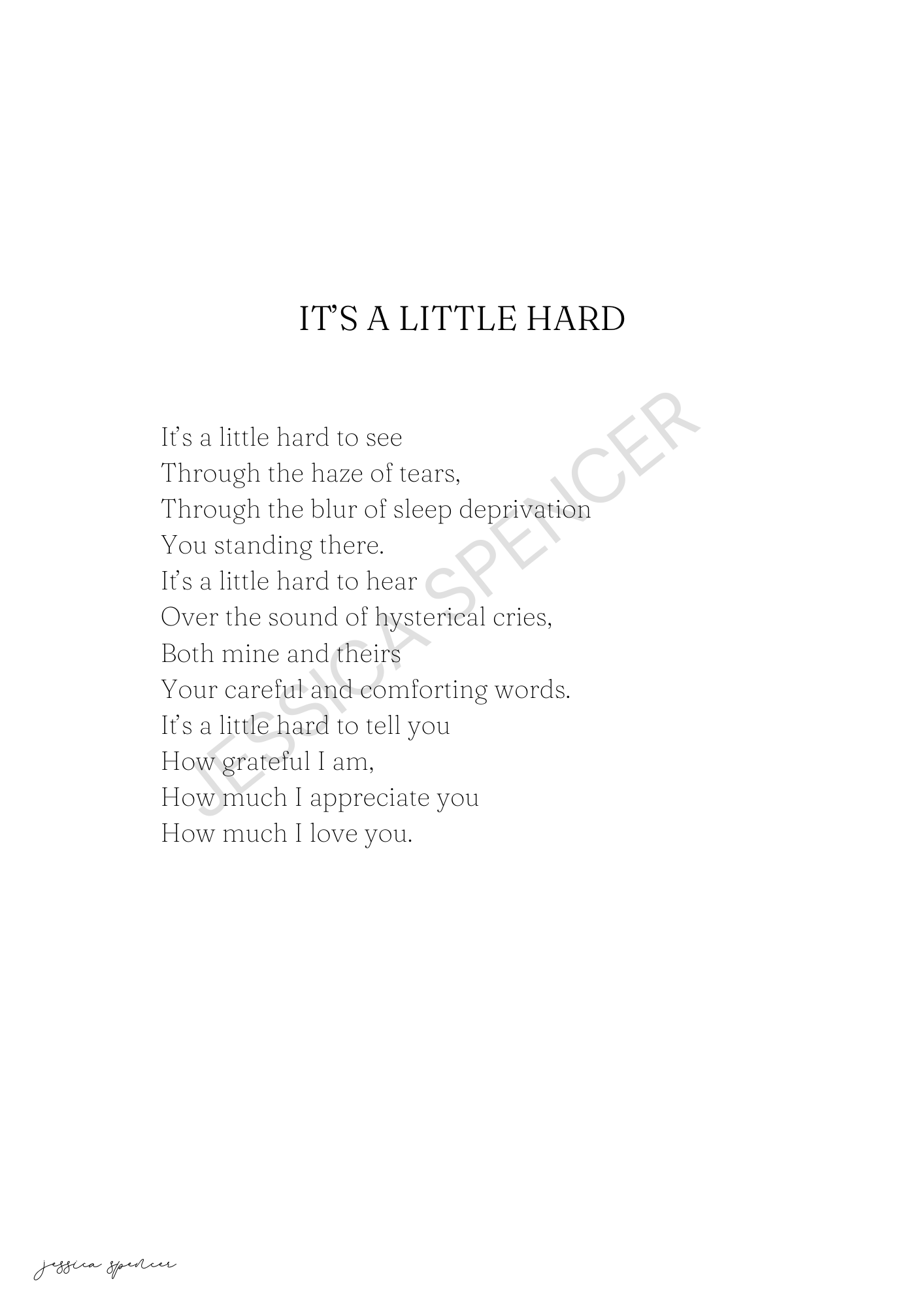 It's a Little Hard Poem – Adored Illustrations