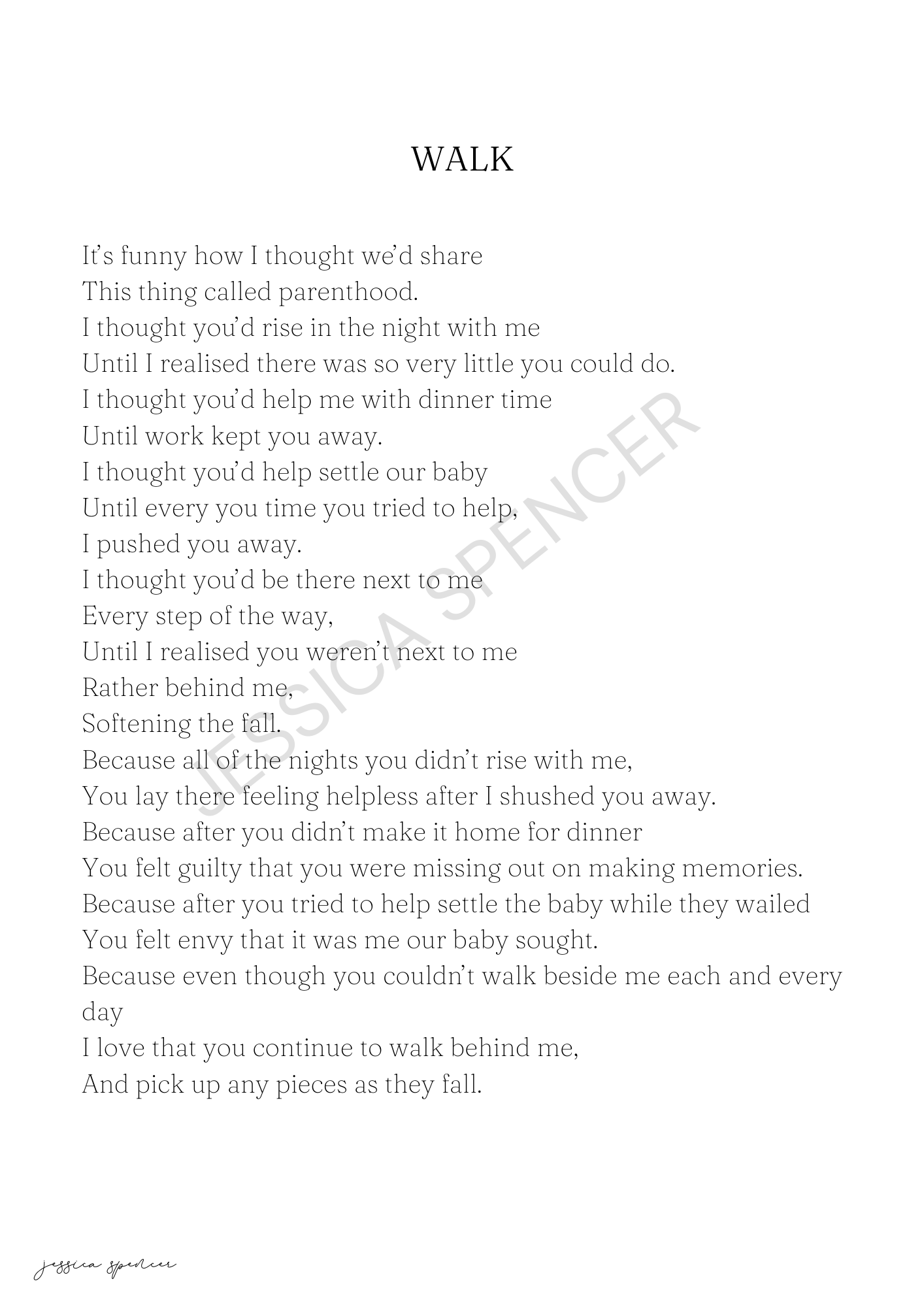 Walk Poem – Adored Illustrations