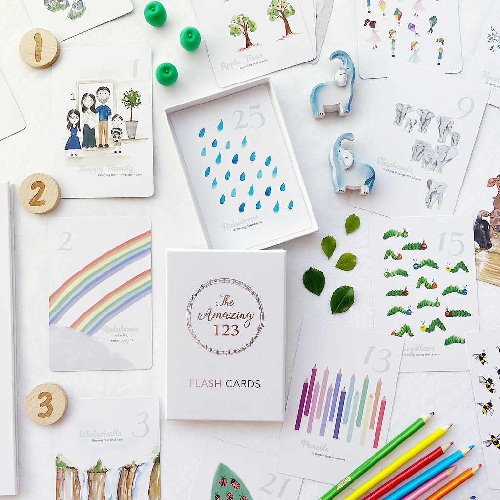 The Amazing 123 Flash Cards – Adored Illustrations