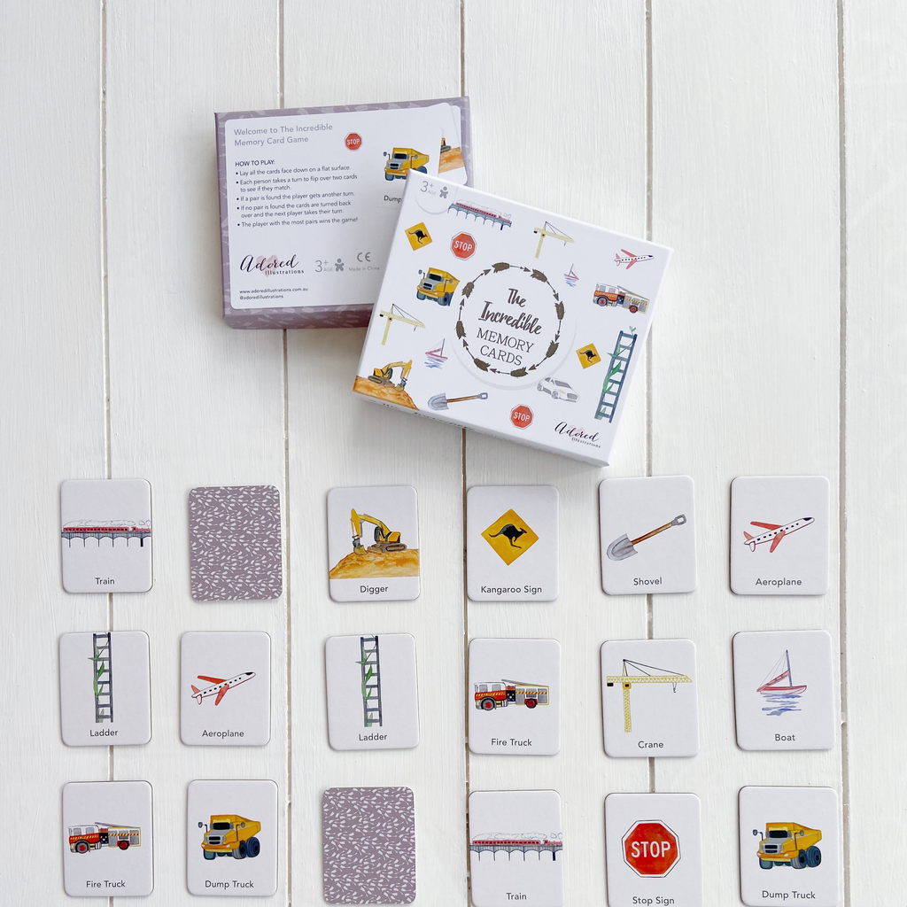 The Incredible Memory Card Game – Adored Illustrations