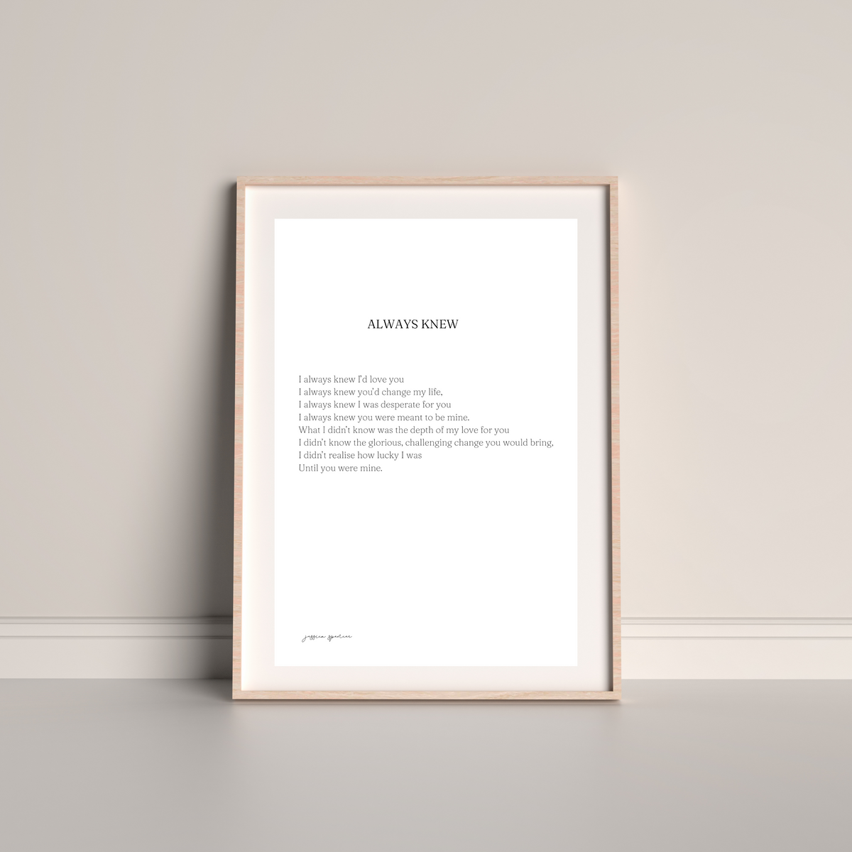 Always Knew Poem – Adored Illustrations