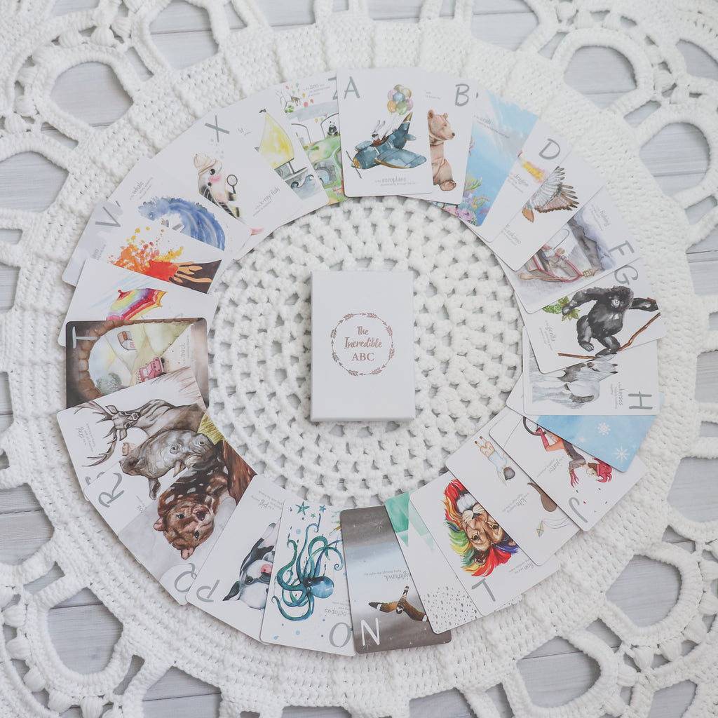 The Incredible ABC Flash Cards – Adored Illustrations