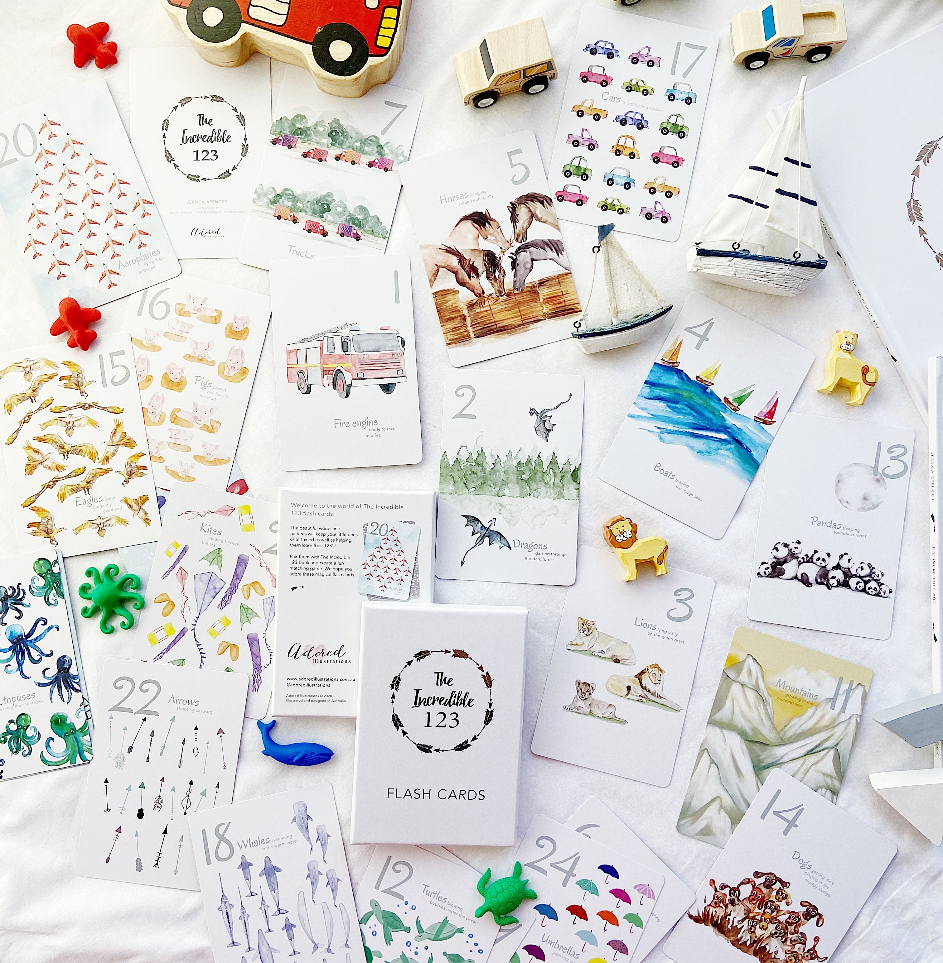 The Incredible 123 Flash Cards (Wholesale) – Adored Illustrations