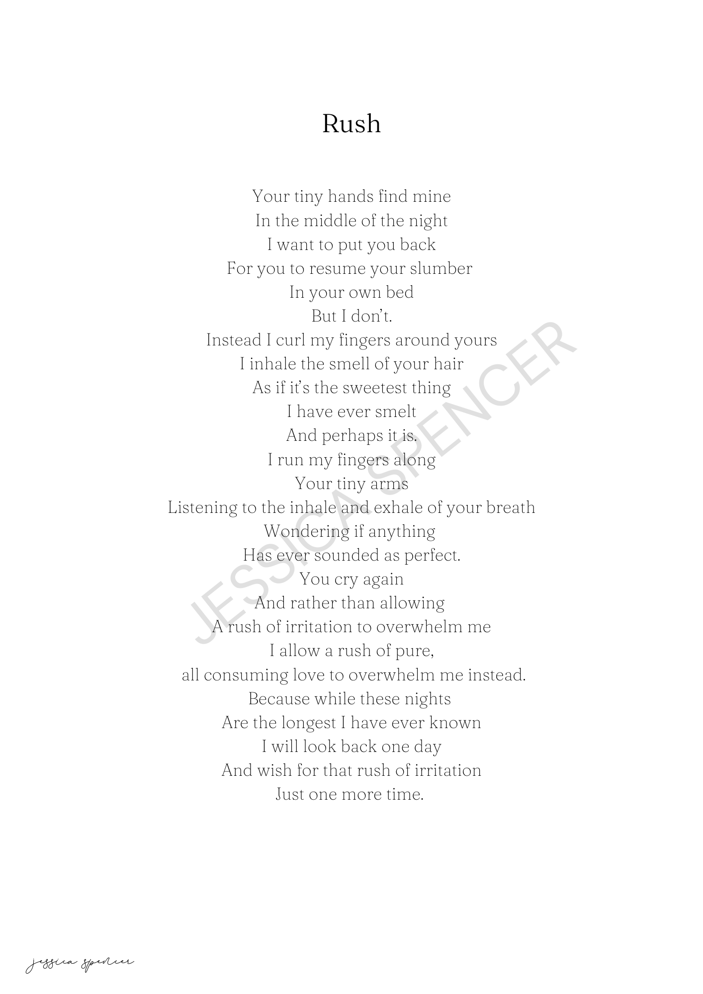 Rush Poem – Adored Illustrations